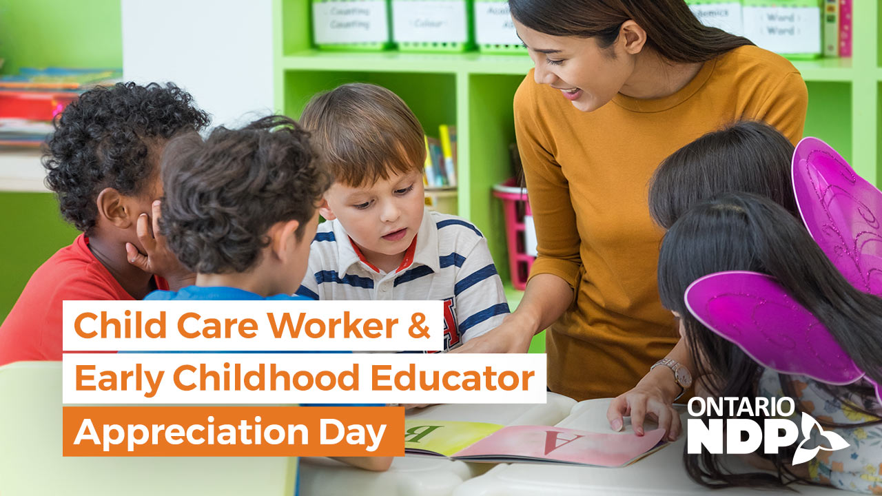 NDP statement on Child Care Worker & Early Childhood Educator ...