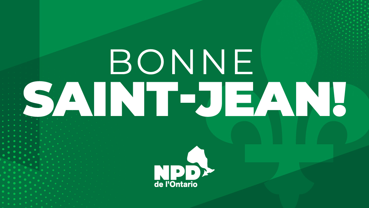 Ontario NDP celebrates St-Jean Baptiste Day « Ontario NDP