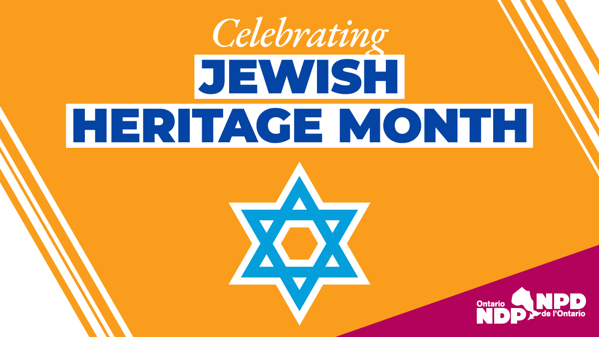 NDP statement on Jewish Heritage Month « Ontario NDP