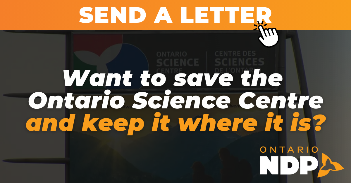 Send a letter « Ontario NDP