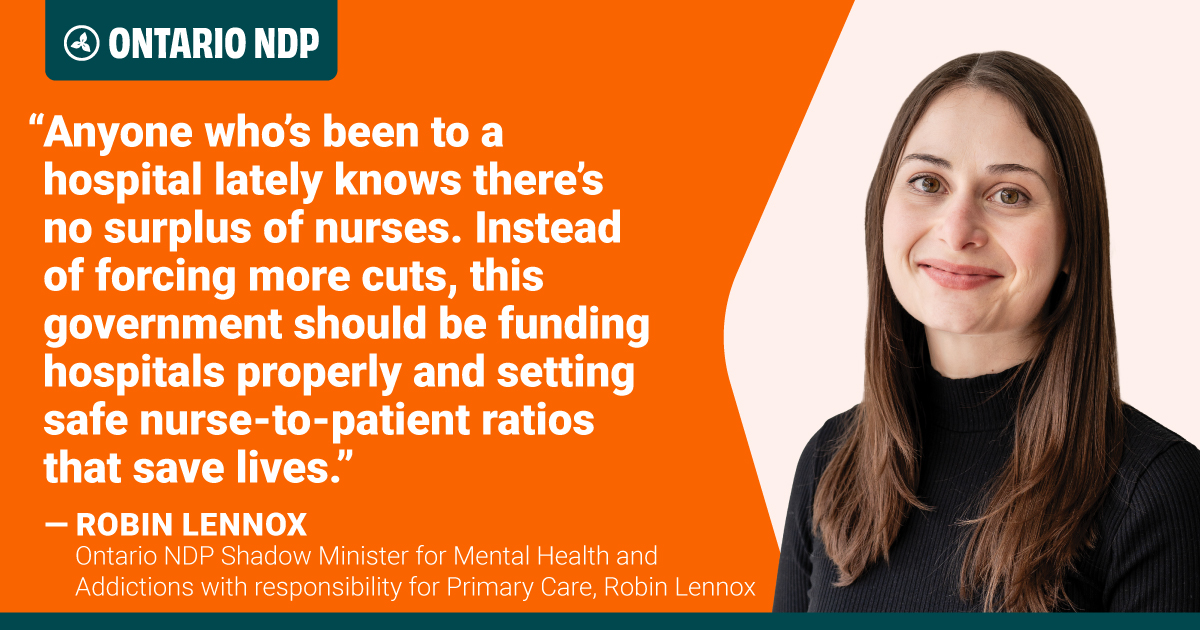 NDP MPP Robin Lennox calls on Ford government to close wage gap and ...