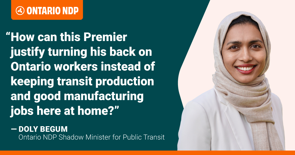 Begum: Eglinton LRT is the poster child of the Ford government’s ...