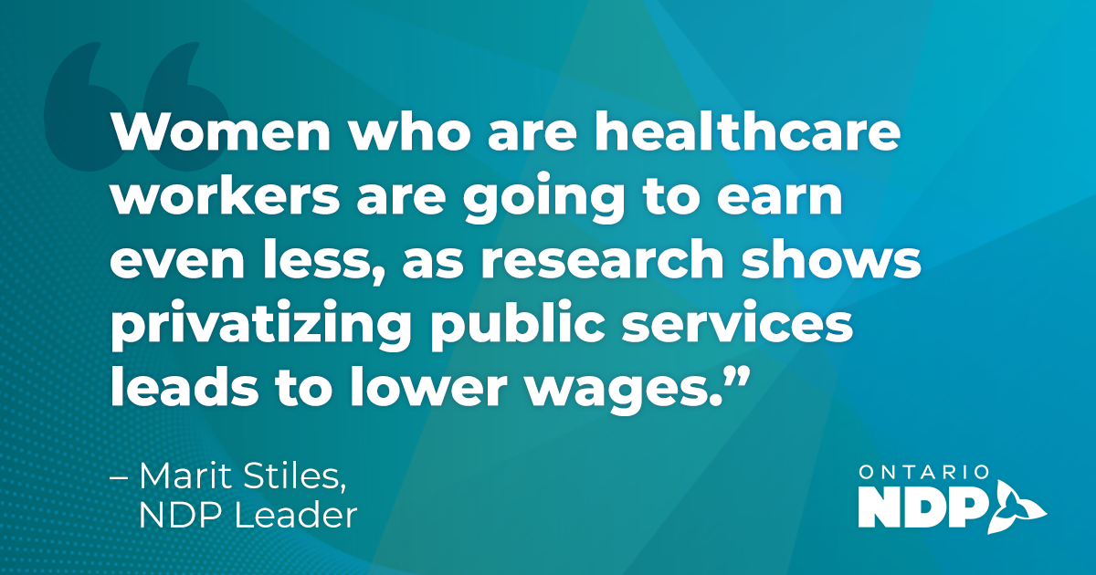 NDP celebrates Equal Pay Day, highlights the impact of privatization ...