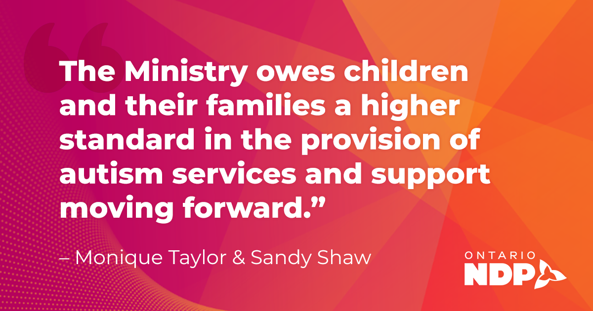 Hamilton NDP MPPs demand support for families of children with autism ...