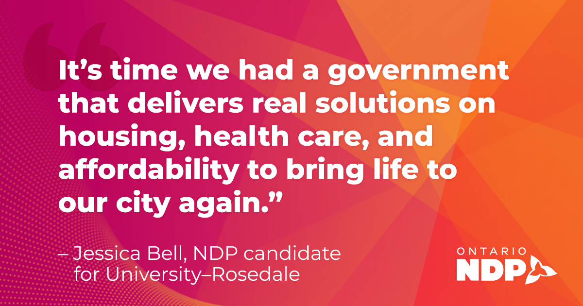 Jessica Bell nominated as the Ontario NDP candidate in University ...