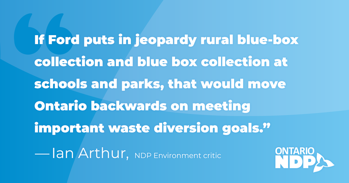 Ford government must not exclude small communities, schools and parks ...