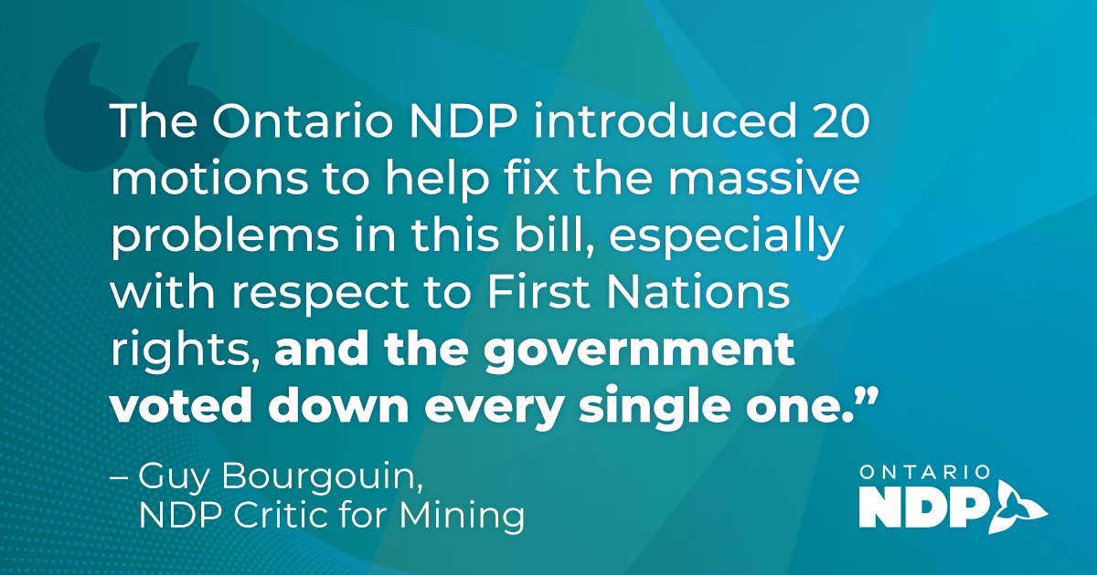 NDP: Conservatives' Mining Act changes risk the future of mining ...