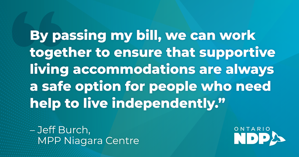 MPP Burch’s legislation will protect vulnerable persons in supportive ...