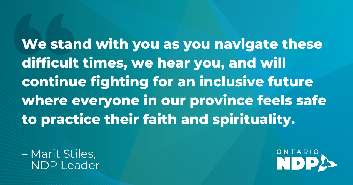 NDP wishes Muslim Ontarians across the province Eid Mubarak as they ...