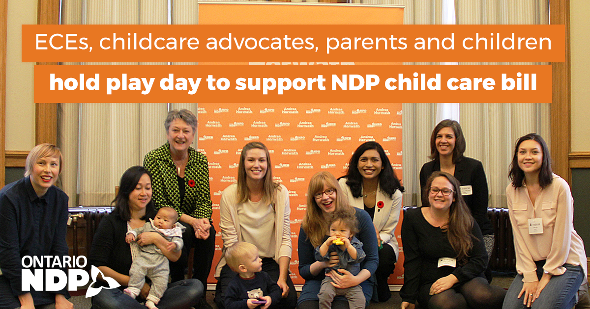 ECEs, childcare advocates, parents and children hold play day to ...