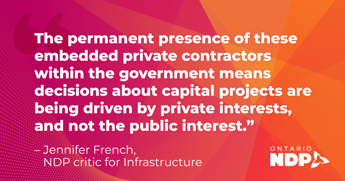 Ford government wasting public dollars with private mega contract for ...