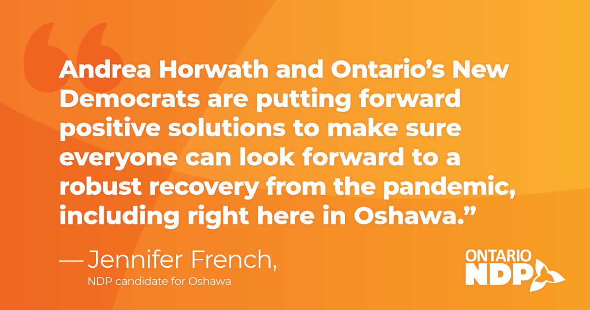 Jennifer French chosen to be the NDP candidate in Oshawa « Ontario NDP