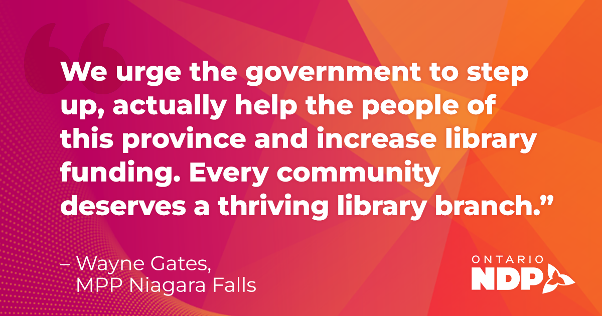 Niagara MPP Gates calls for support to Chippawa library facing closure ...