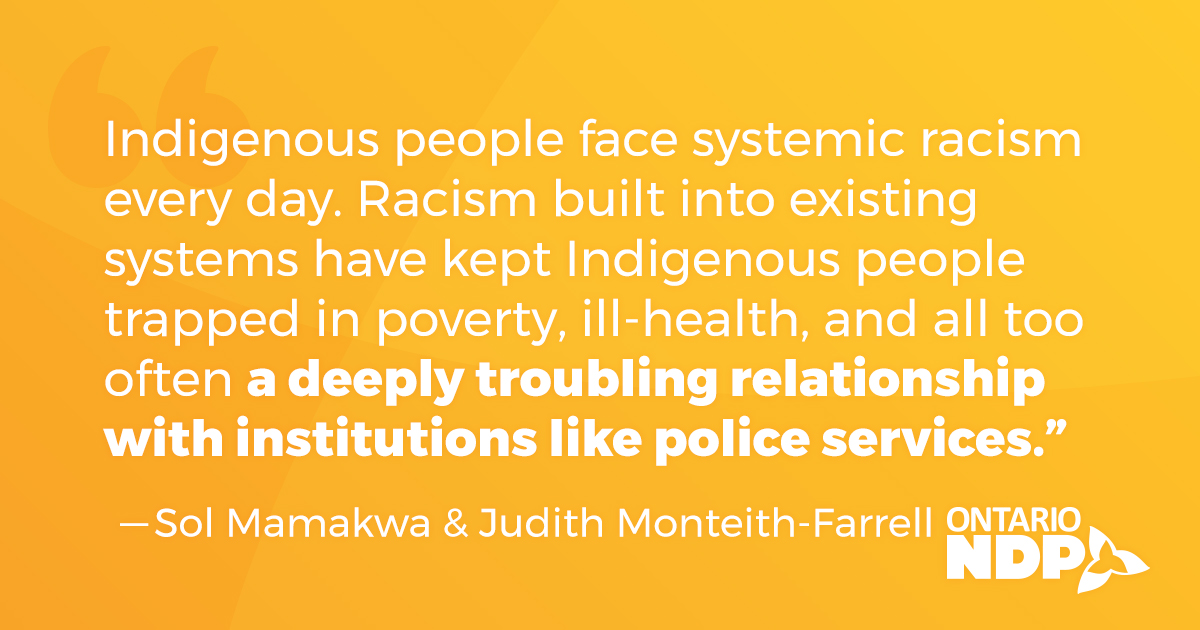 Statement from NDP Indigenous Relations and Reconciliation critic Sol ...