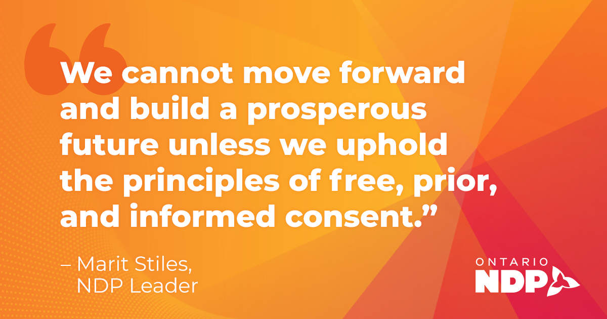 Stiles, NDP stand in solidarity with First Nations « Ontario NDP