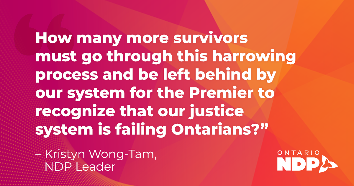 Wong-Tam: How many more survivors need to be denied justice before Ford ...