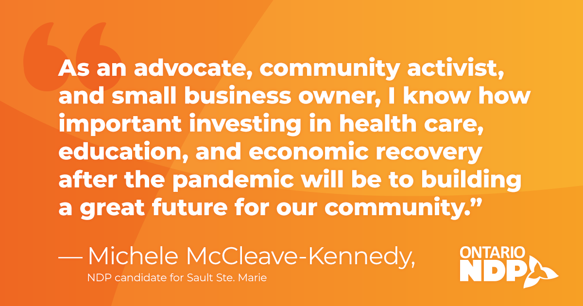 Michele McCleave-Kennedy chosen to be the NDP candidate in Sault Ste ...