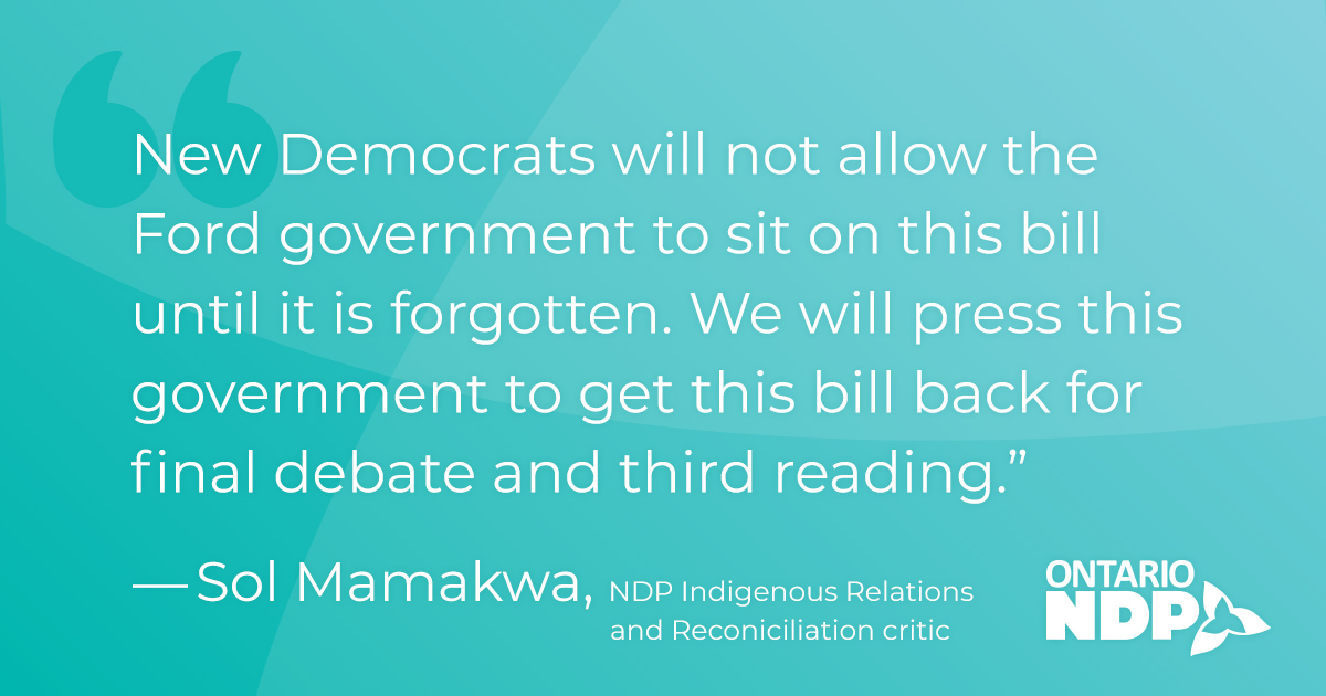 Mamakwa's NDP reconciliation bill passes second hurdle at Queen's Park ...