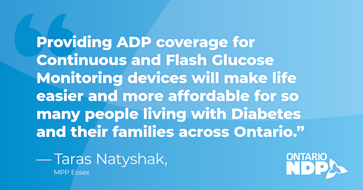 MPP bill would provide ADP coverage for Continuous and Flash Glucose ...