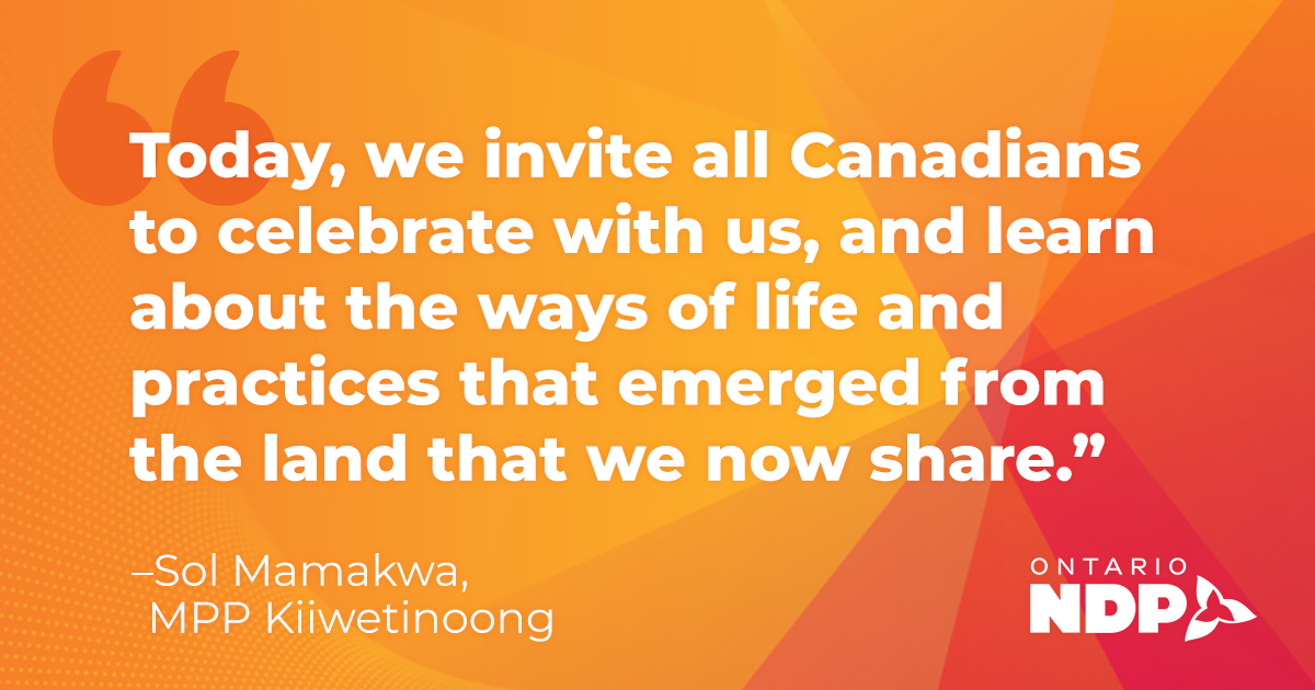 NDP marks National Indigenous People’s Day « Ontario NDP