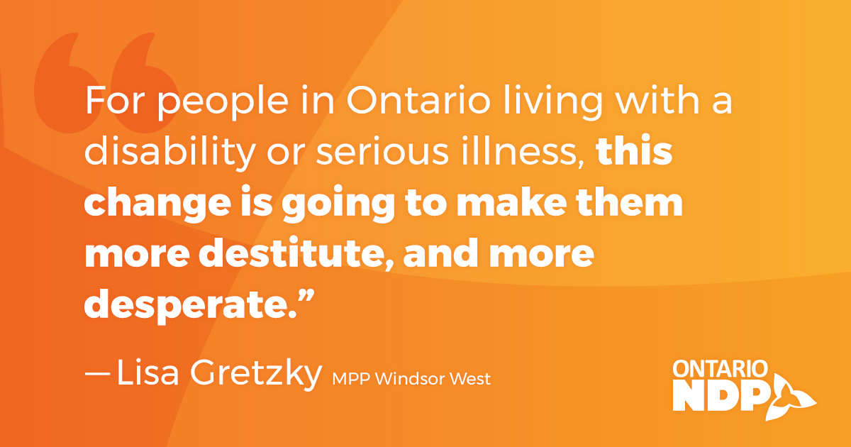 Ford redefining disability means vulnerable Ontarians will be turned ...