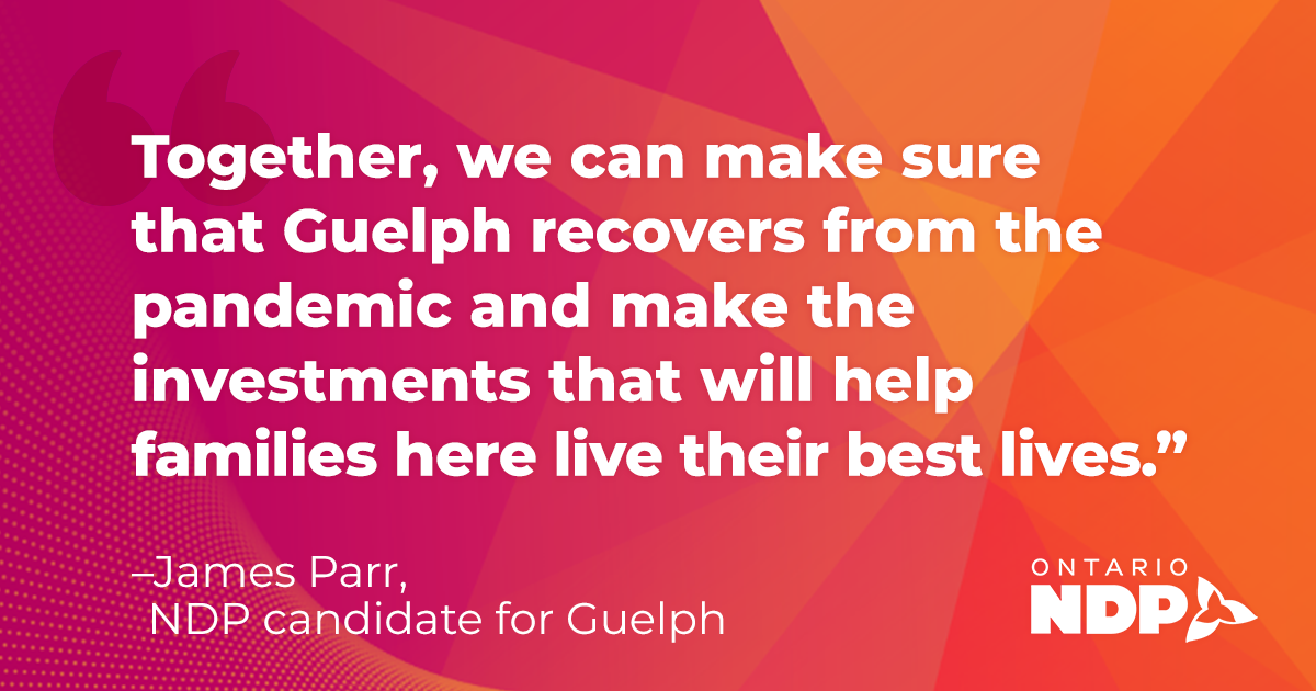 James Parr chosen to be the NDP candidate in Guelph « Ontario NDP