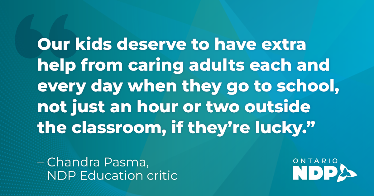 Students need more support in school: NDP « Ontario NDP