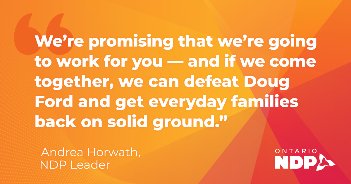 Horwath releases NDP platform: Strong. Ready. Working for you ...