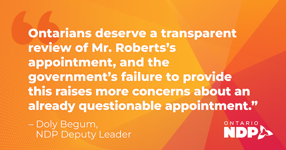 Ford government blocks review of former PC MPP Jeremy Roberts ...