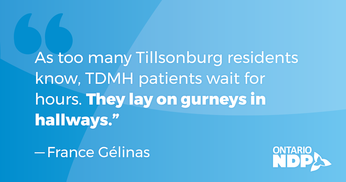 Tillsonburg Hospital operating above safe capacity - Ontario NDP ...