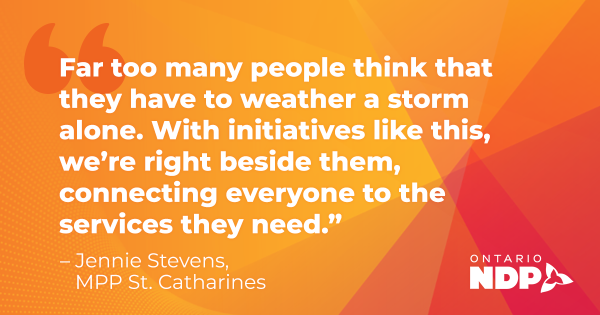 MPP Jennie Stevens calls for Veteran Outreach and Homelessness Pilot ...