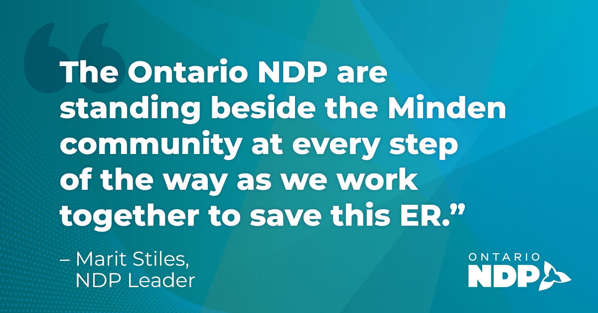 Ontario NDP, Minden community keep up advocacy to save local ER ...