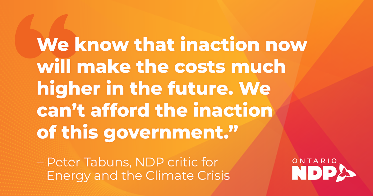 NDP MPPs raise call to action for climate-ready infrastructure ...