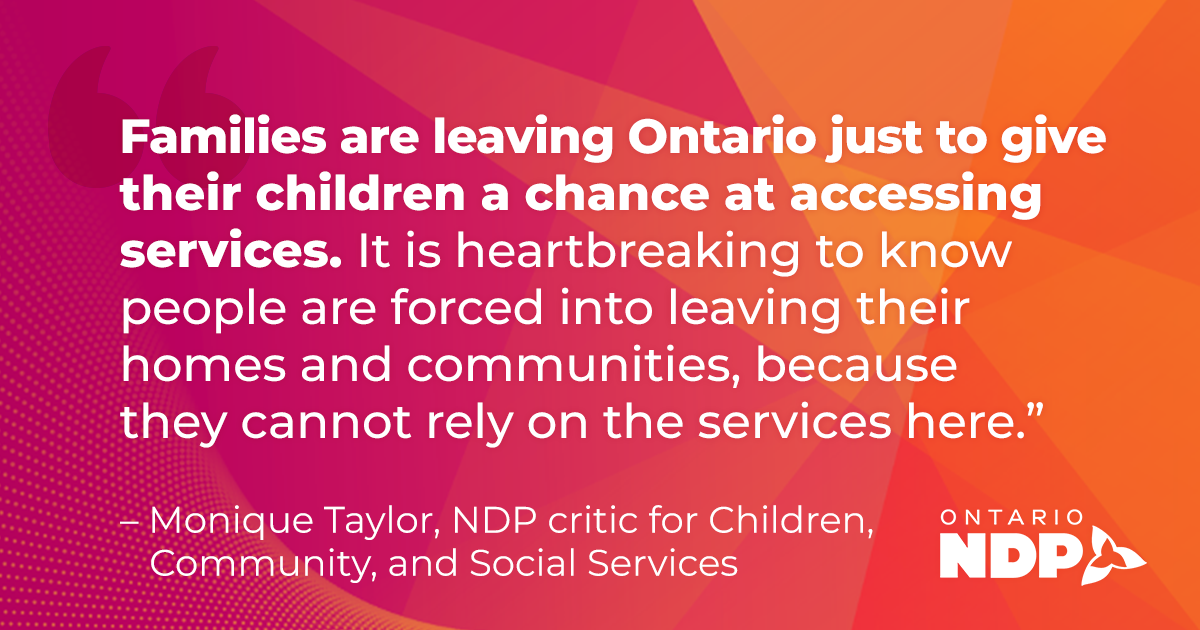 MPP Taylor joins Ontario Autism Coalition in call for Ford to clear the ...
