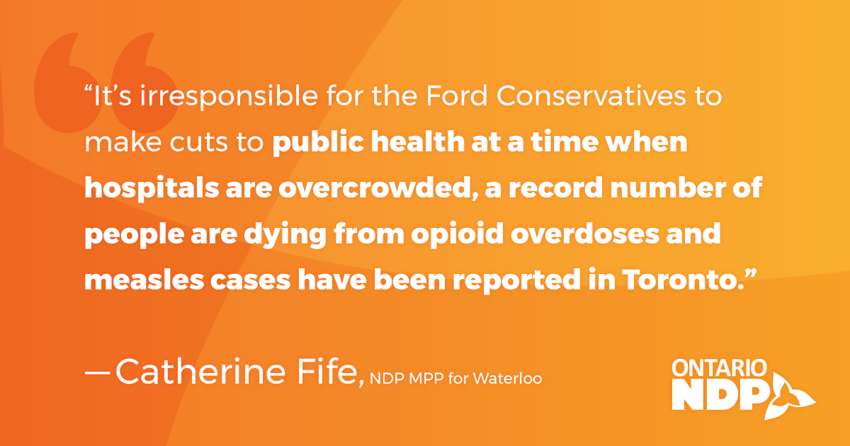 Merger of public health units puts Waterloo families at risk « Ontario NDP